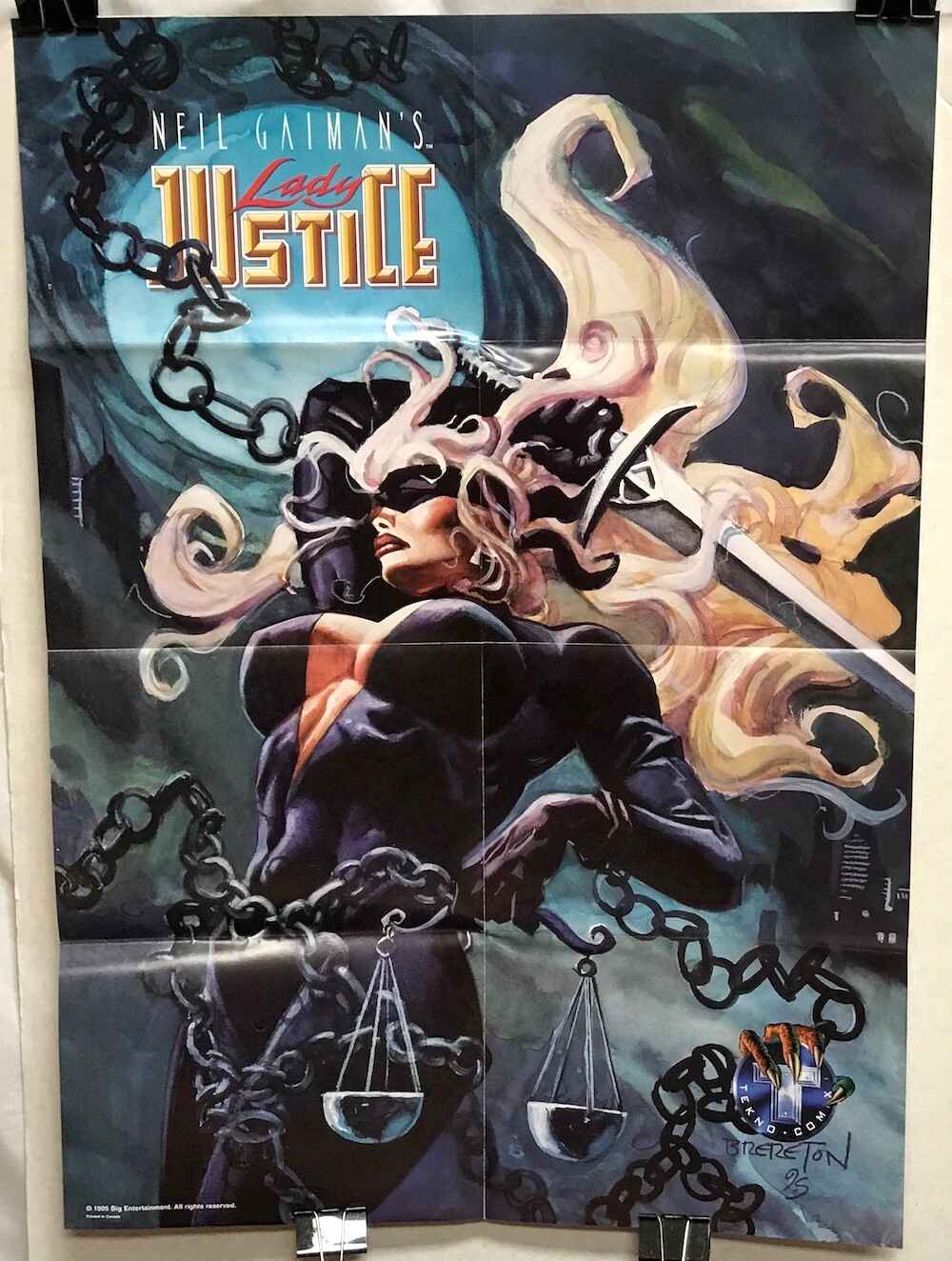 NEIL GAIMAN’S LADY JUSTICE - Promotional Poster - Tekno Comix 1995 | eBay