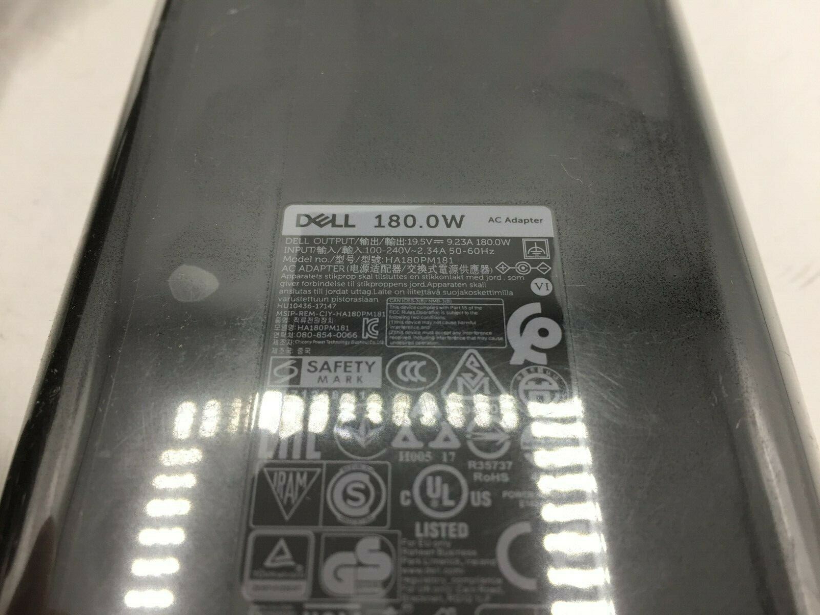 GENUINE Dell Alienware AC Power Adapter Cable 180W - HA180PM181 - FREE ...