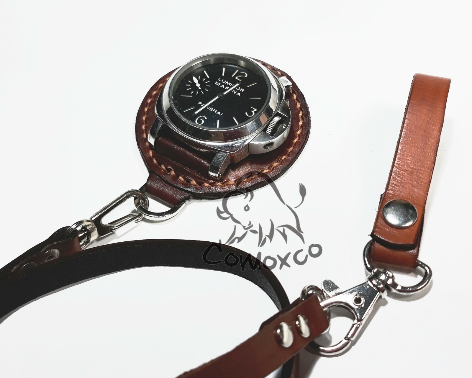 Handmade Leather Watch Saddle Pocket Watch CaseมCustom Size & Name ...