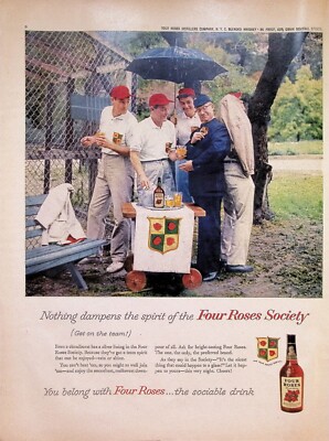 VINTAGE 1950s Print Ad ~ Four Roses Society ~ You belong with Four ...