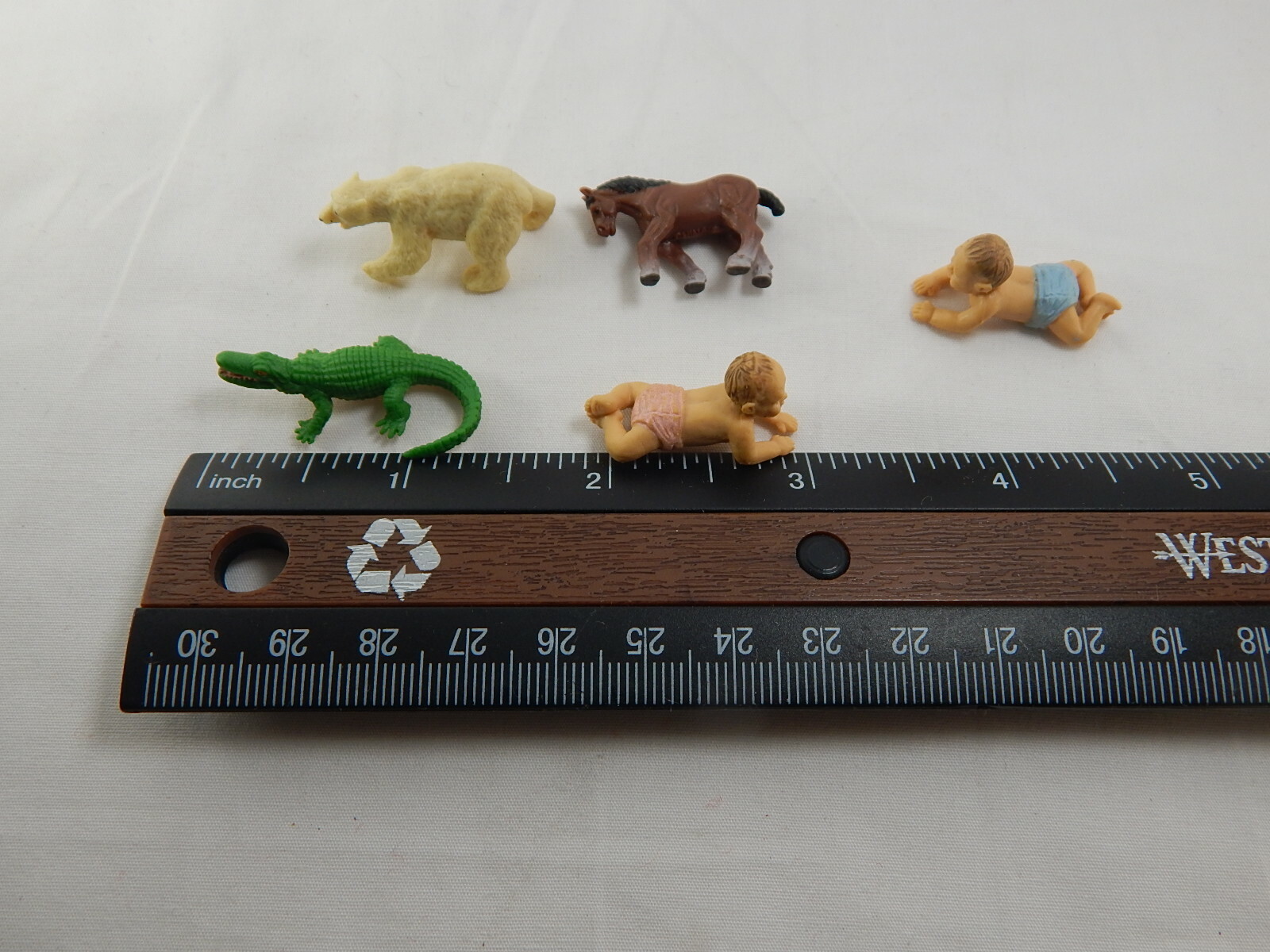 Doll House Miniature 1" Rubber Made Micro Mini Baby Animal #Z850C 5 pcs ...