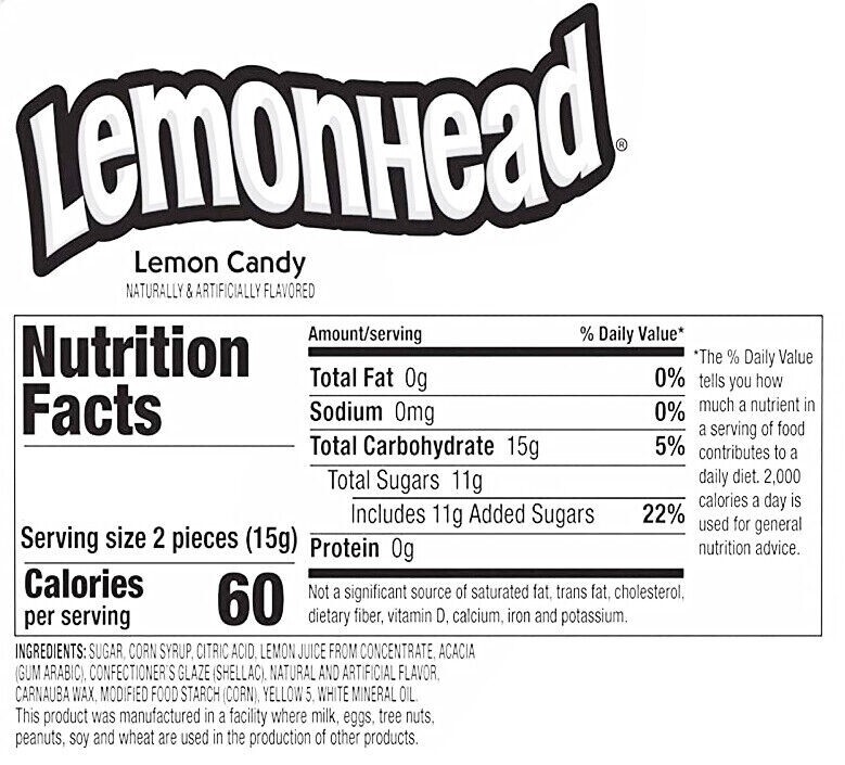 Lemonheads The Original Lemonhead Lemon Candy BULK CANDY- 1/2 POUND | eBay