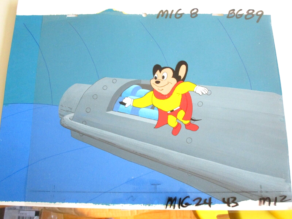 MIGHTY MOUSE 1979 Filmation ORIGINAL PRODUCTION drawing CEL ...