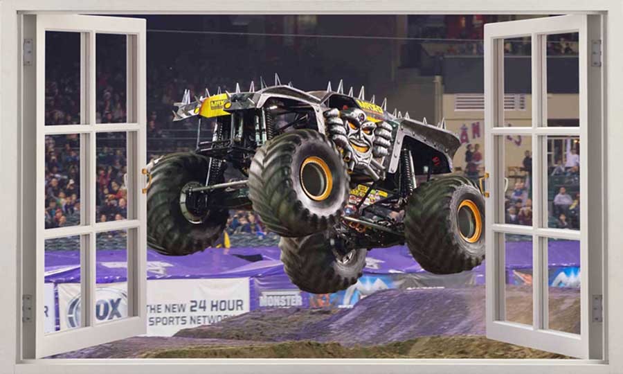 3D Monster Jam Trucks Collection Wall Art Stickers Nursery Boys Room ...