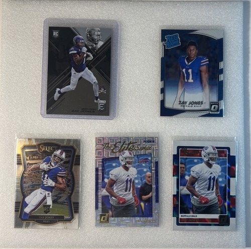 5 Zay Jones 2017 Rookie Card Lot Bills Elite•Optic•Select•Donruss +3 ...
