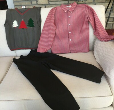 Boys 3 Pieces- Hudson Ferrell Vest, Willie B Shirt & Black Pants Size 6 ...