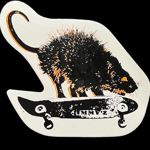 Vintage 1980s Jimmy'Z Surf Rat STICKER Surfing Rat Brown, Black & White ...