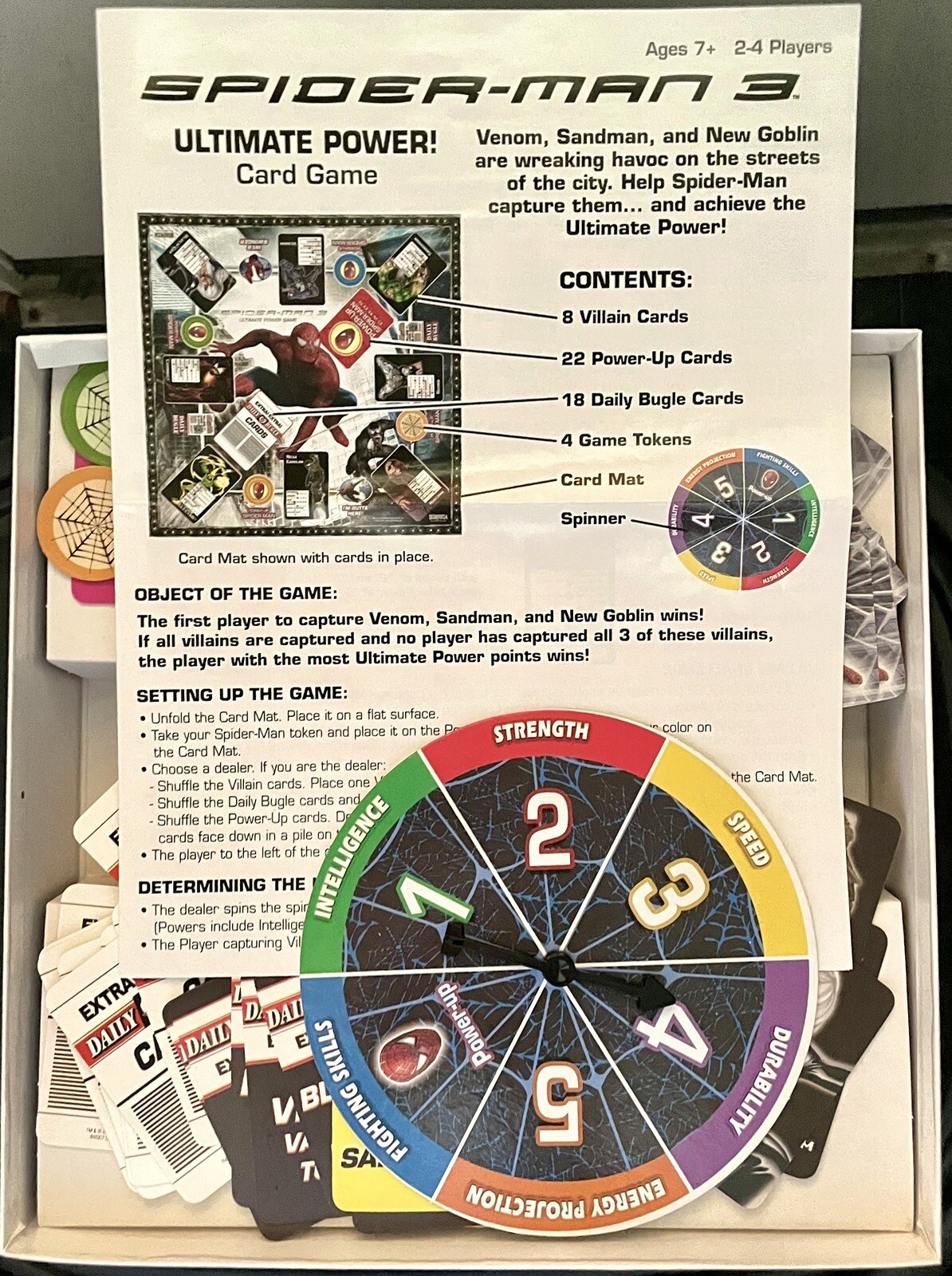 SPIDER-MAN 3 MOVIE ULTIMATE POWER! CARD GAME FUN FAMILY KIDS BRIARPATCH ...