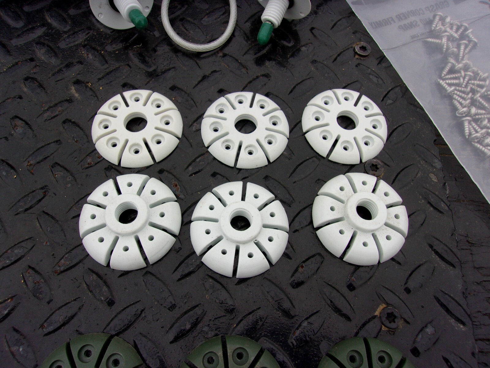 LOT...MILITARY TENT DRASH REPLACEMENT PARTS HUBS-DISKS-LOOPS SCREWS US ...