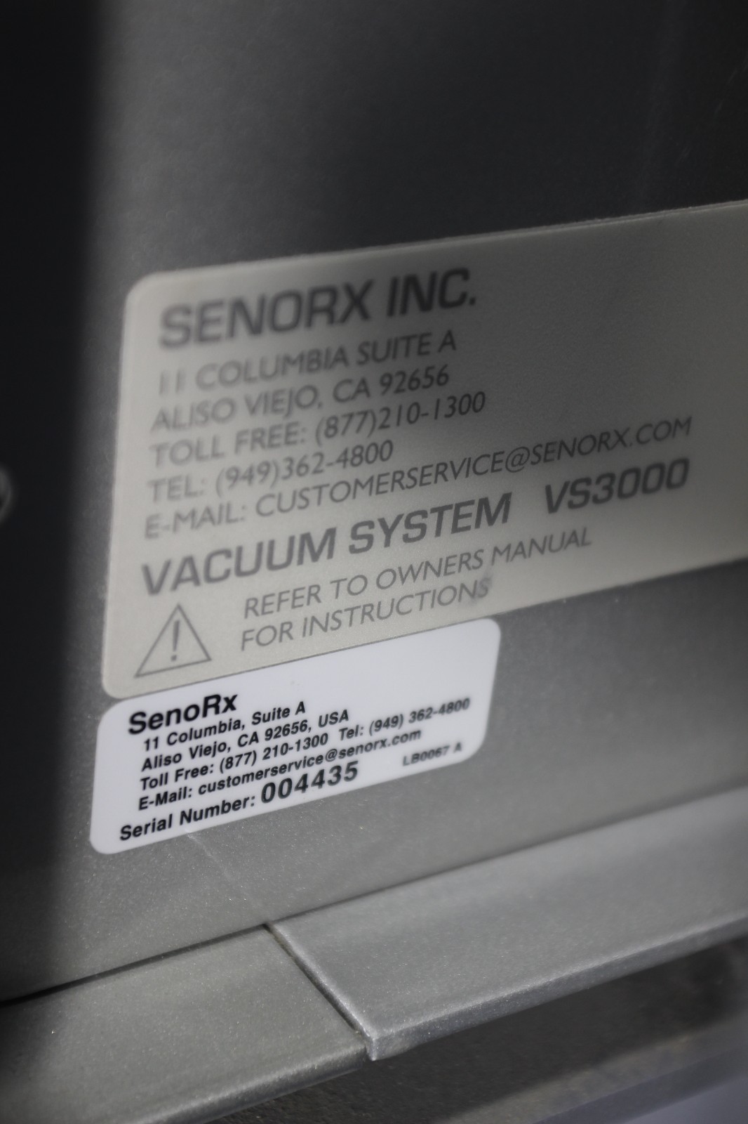 Encor SenoRx Breast Biopsy System CM3000 VS3000 Vacuum System | eBay