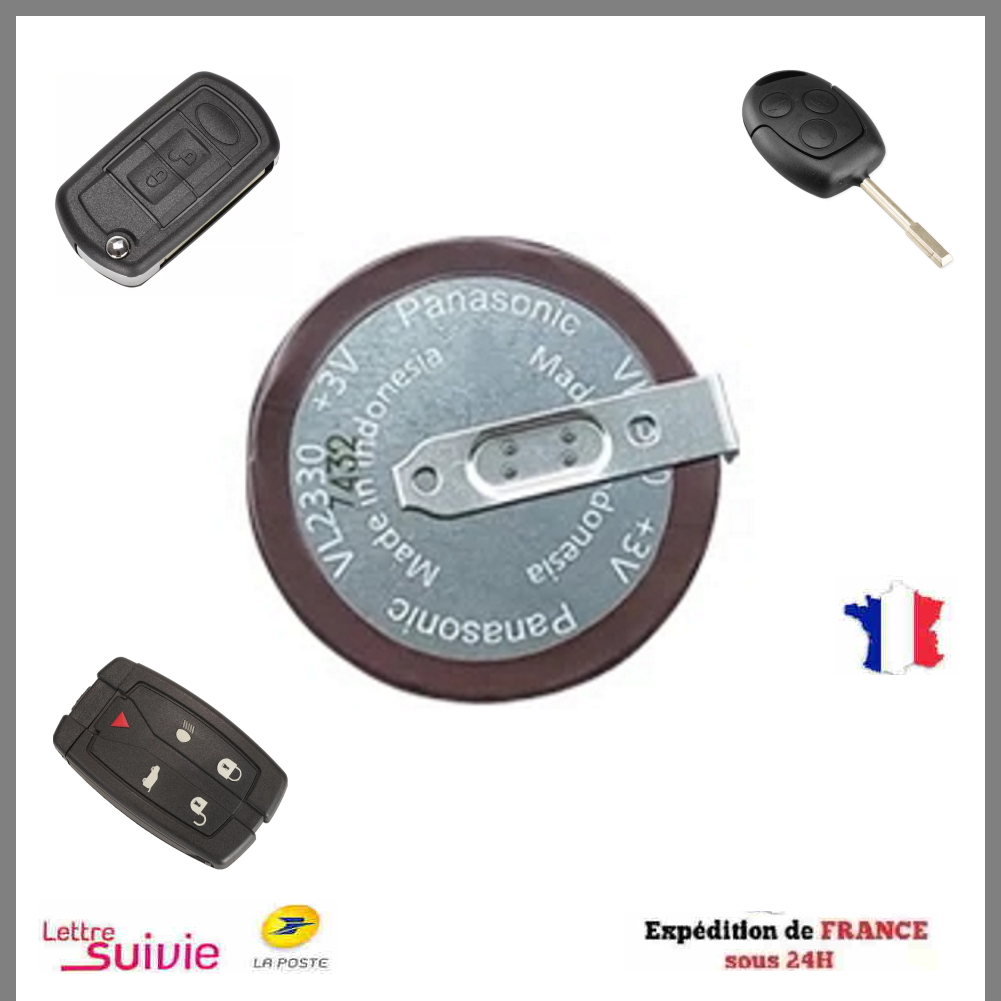 1 Pile 3V Panasonic VL2330 Rechargeable - Range Land Rover Discovery ...