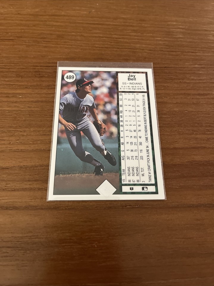 1989 Upper Deck #489 JAY BELL SS Indians Autograph…$1 Shipping | eBay