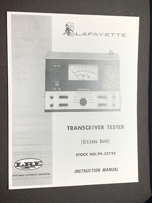 Lafayette 99-32195 Owners Manual Transceiver Tester Citizens Band ...