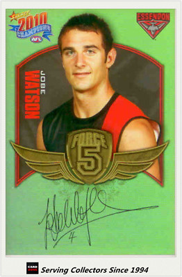 2010 Select AFL Champions Force 5 Signature Gold FFS23 Jobe Watson ...
