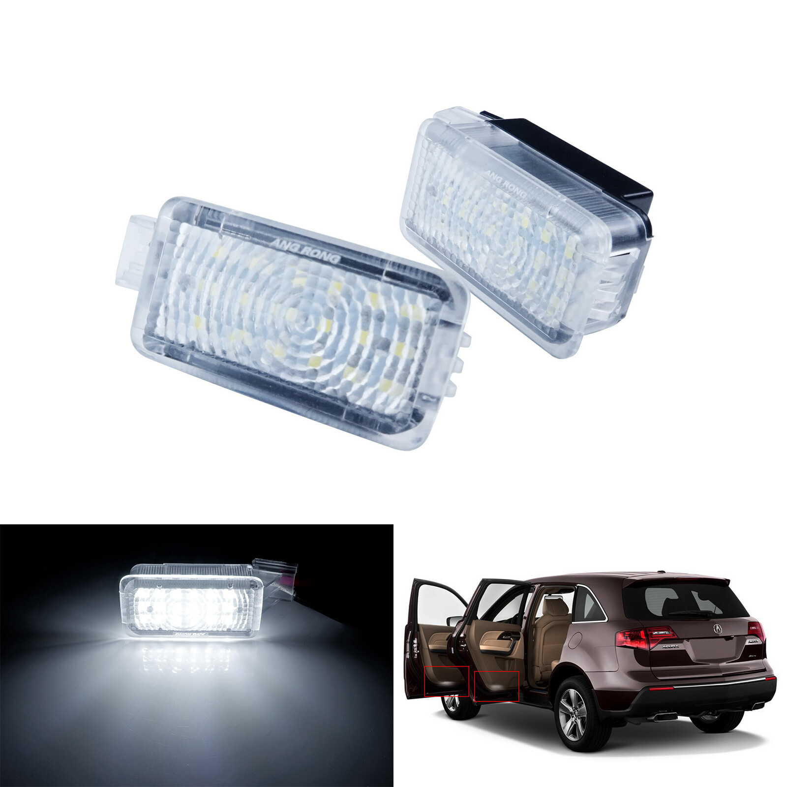 2x For Acura MDX RLX TL TLX ZDX LED Courtesy Under Door Step Welcome ...