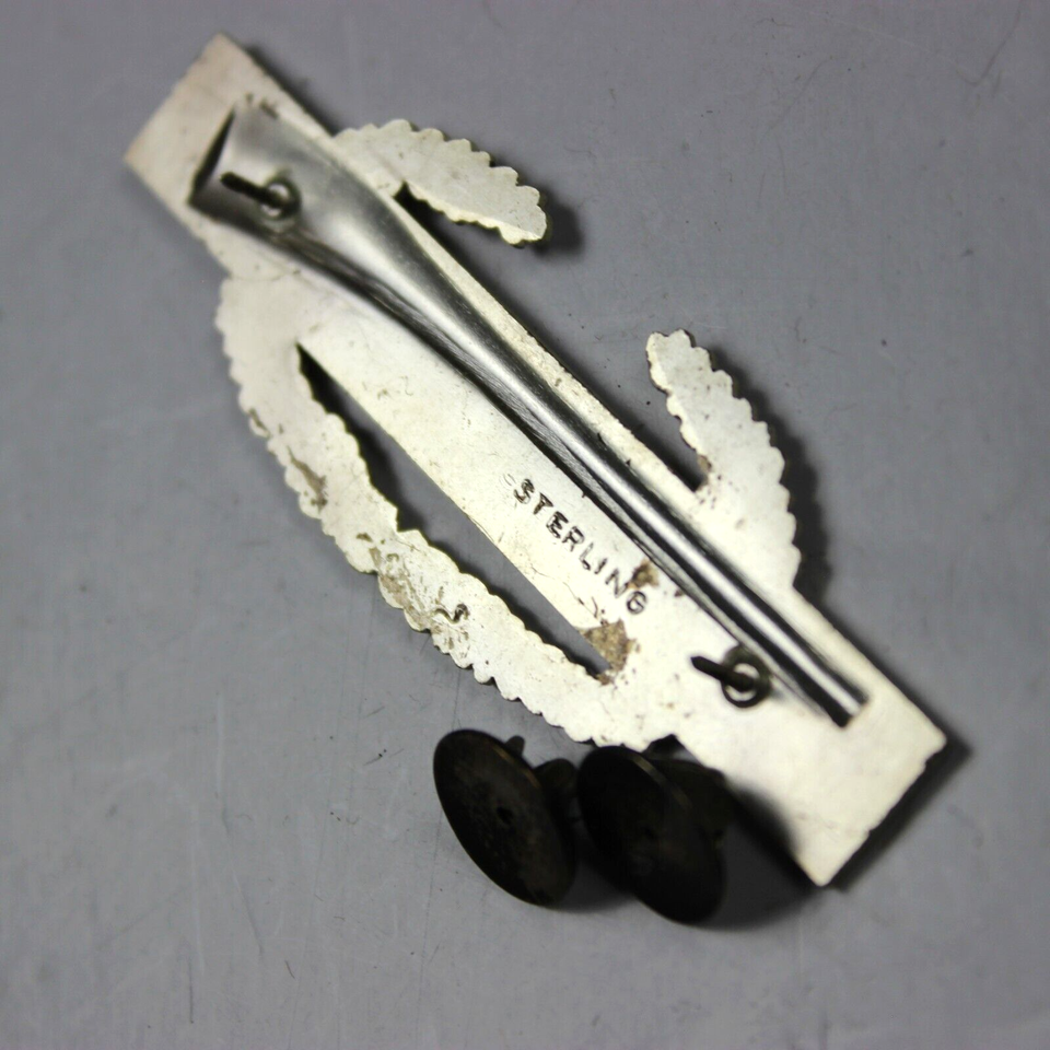 WW2 US ARMY COMBAT INFANTRY BADGE CIB BADGE CLUTCH BACK CB STERLING PIN ...