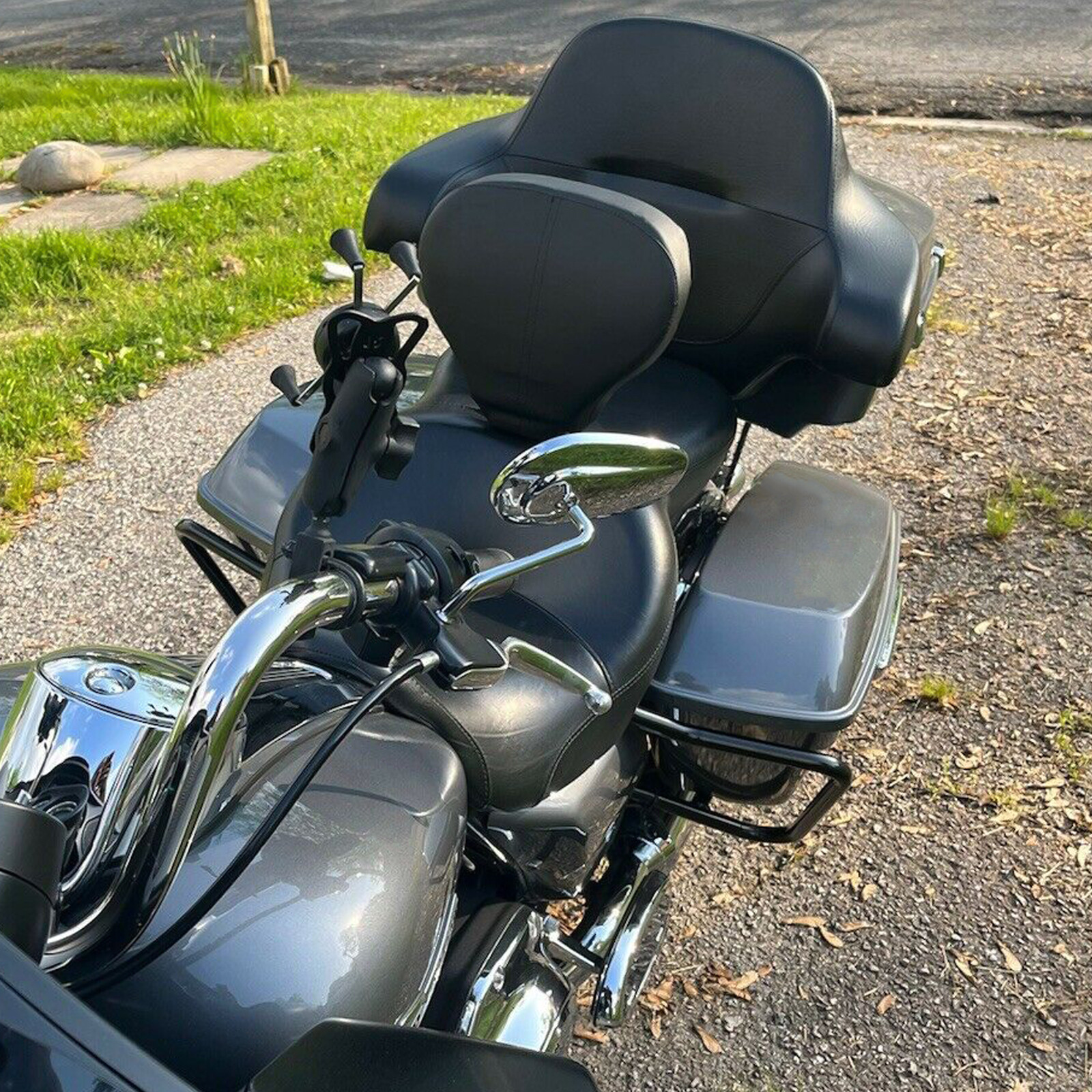 Rider Driver Backrest Pad Fit For Harley Touring Electra Street Glide ...