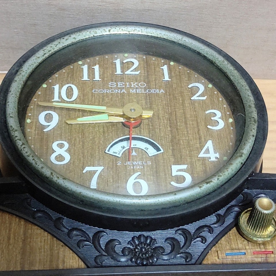 Seikosha Alarm Clock Music Box Hand-Wound Model CM711 Made in Japan ...