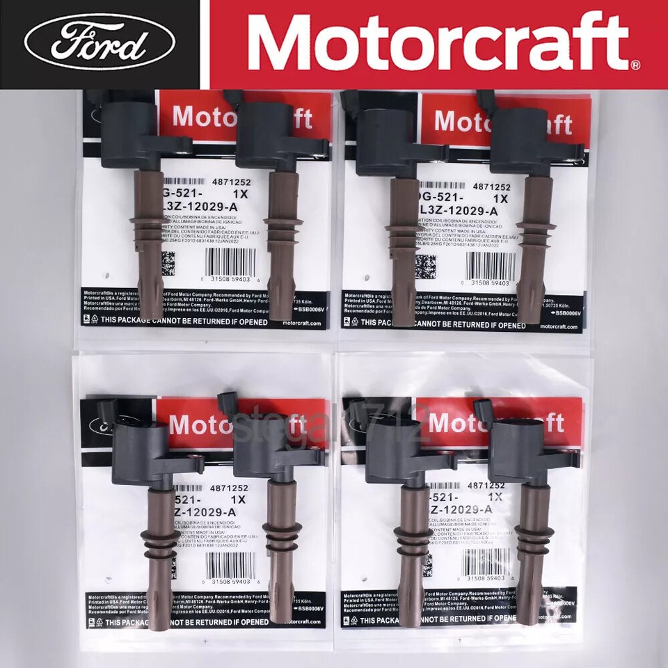 OEM Motorcraft 8 Ignition coil DG521 8 Spark Plug SP509 For Ford F150 4 ...