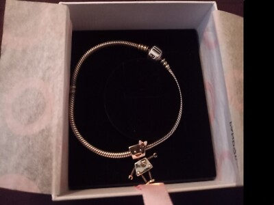 Authentic PANDORA Pink Enamel Bow "Bella Bot Girl" Charm #797141 with ...