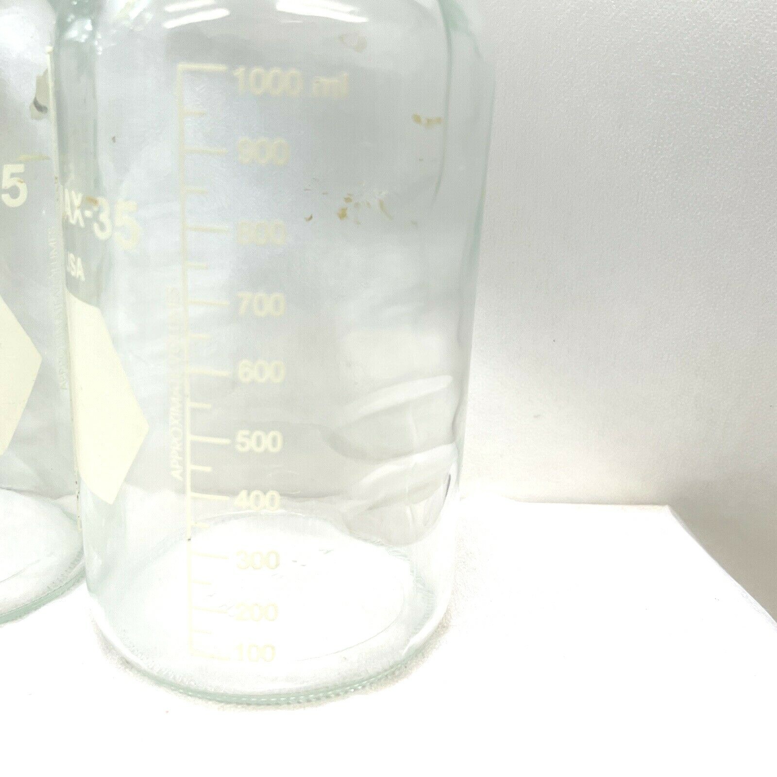 LOT 5 KIMAX-35 Glass (4 X1000 mL) (1X500ML)Graduated Media Bottle ...