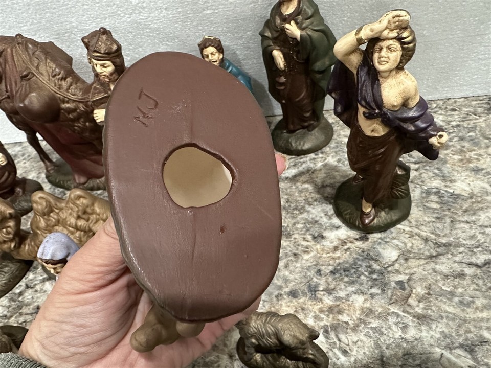 Vintage Atlantic Mold Ceramic Nativity Set 17 Piece 70's Christmas ...