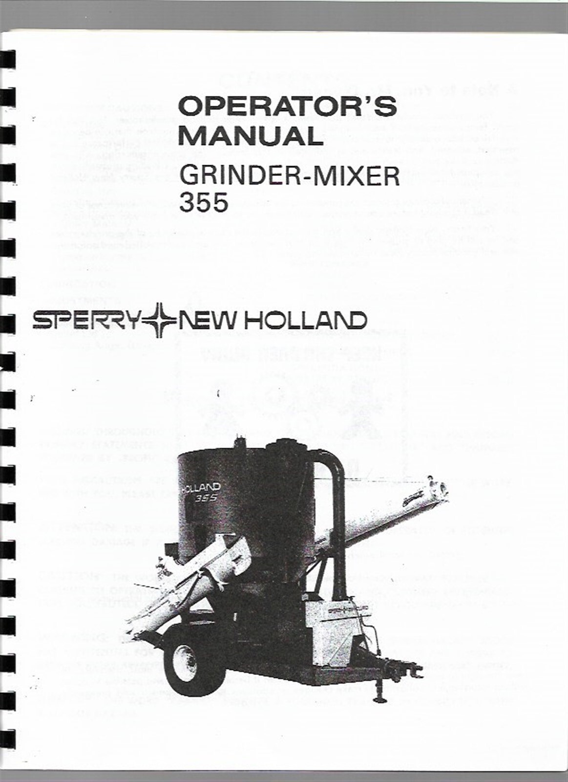 New Holland 355 Grinder Mixer Owners Operators Manual | eBay