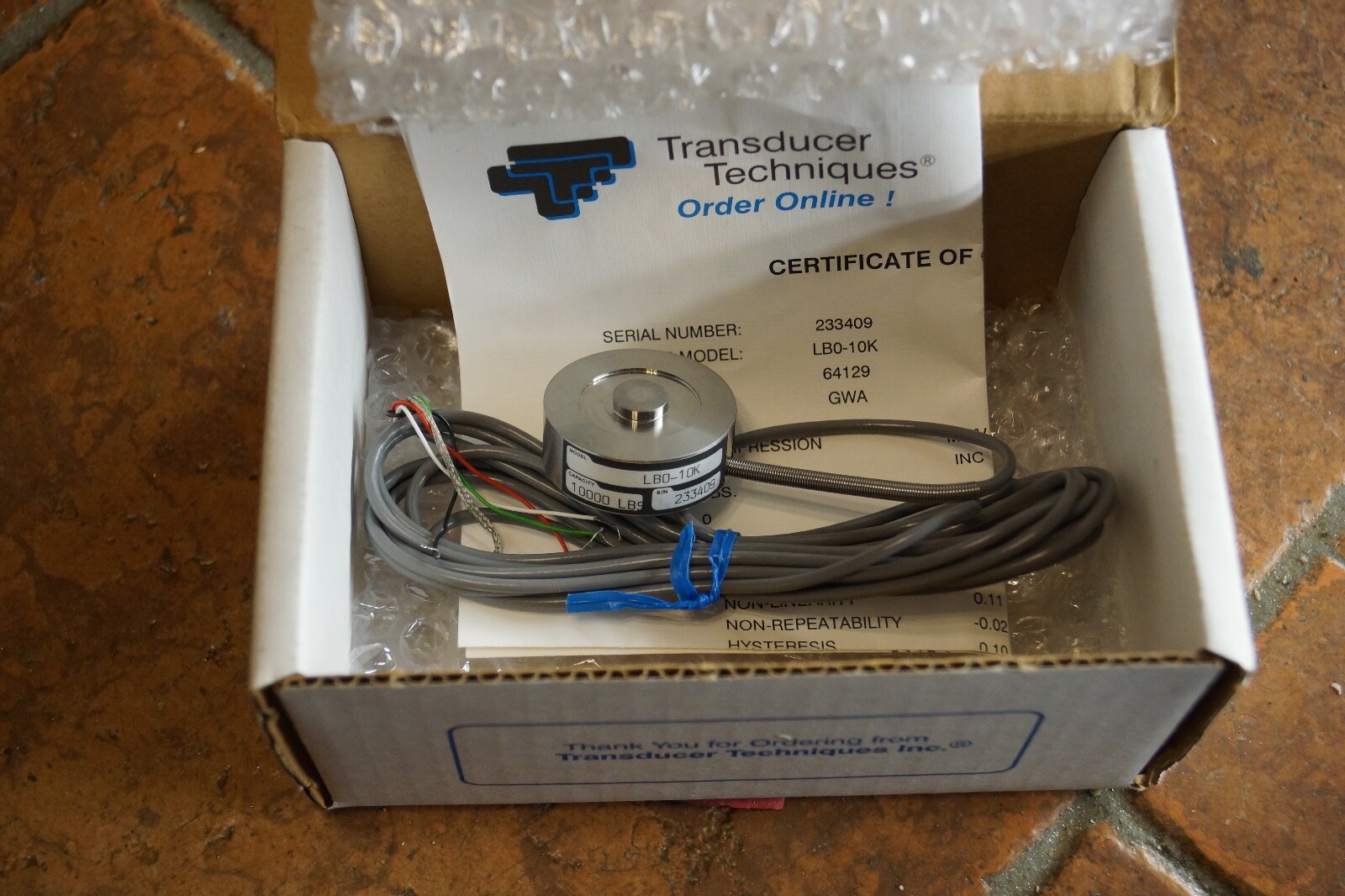 Transducer Techniques Load Cell Mod. Lpo-10k 10 000 Lbs for sale online ...