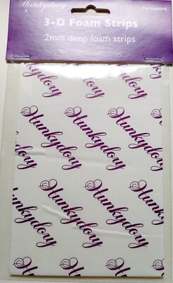 Hunkydory 2mm Deep Foam Strips. 10 Strips X 10mm Wide. | eBay UK