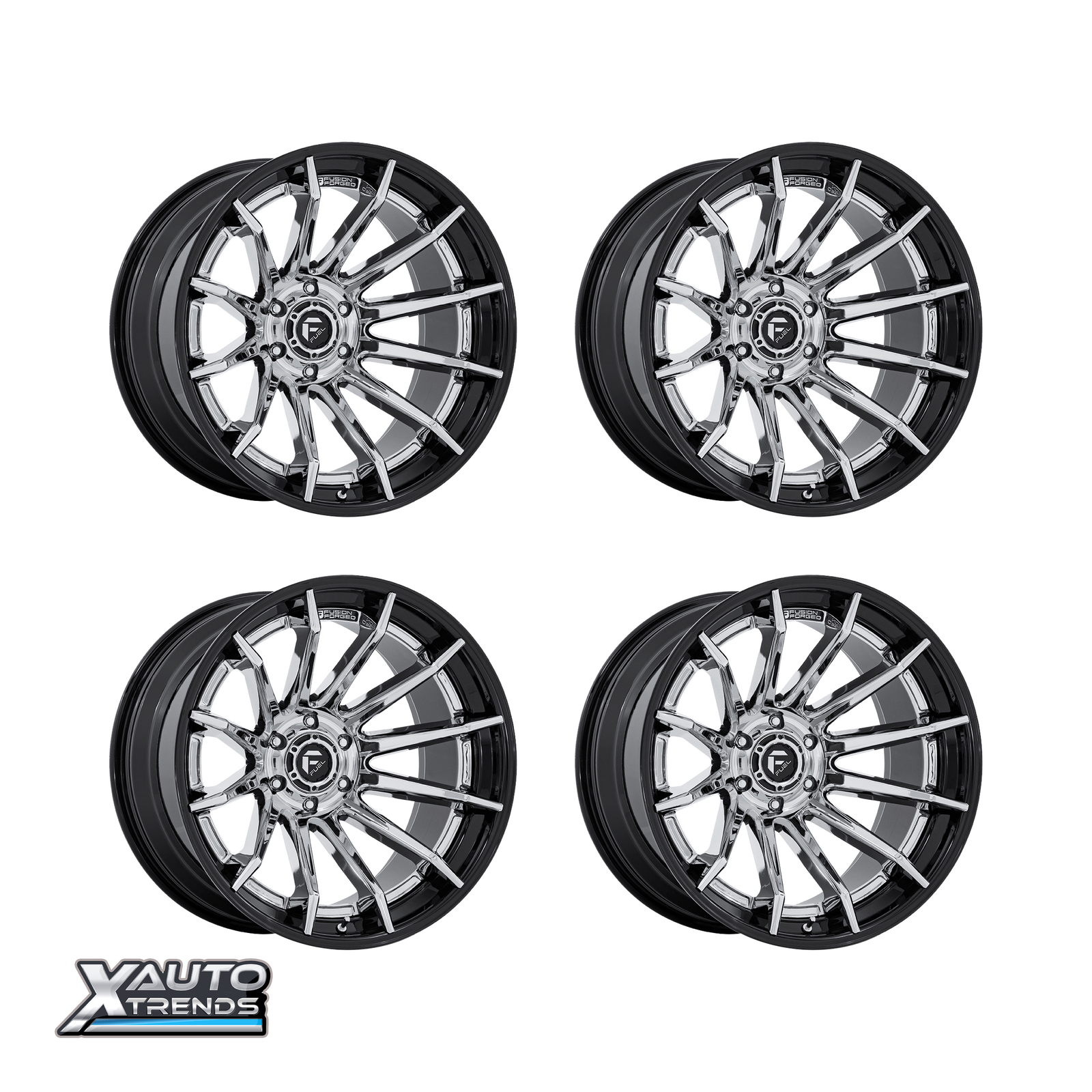 Fuel Off-Road Fc403 Burn Chrome With Gloss Black Lip 22X10 6X135 -18mm ...