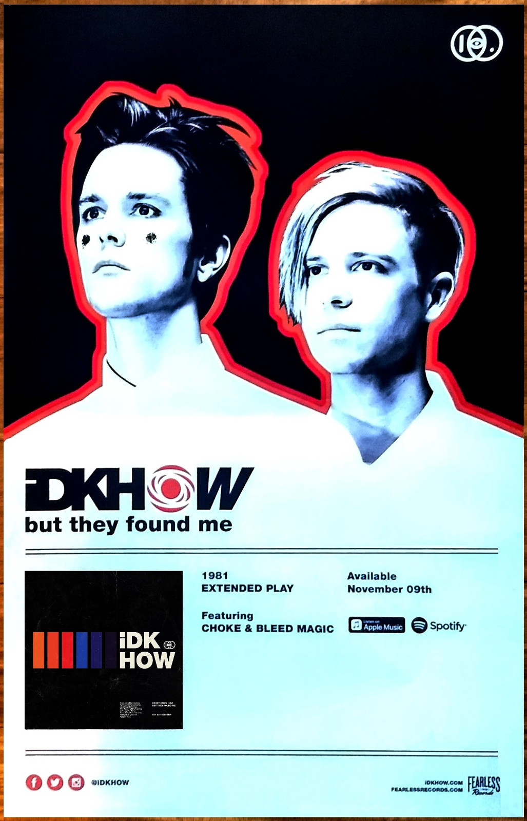 iDKHOW 1981 EP Ltd Ed New RARE Tour Poster! PANIC AT THE DISCO TWENTY ...