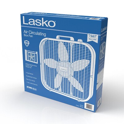 Portable Electric Box Fan - White 647489601238| eBay