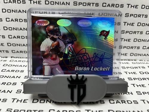 2002 Bowman's Best Blue AARON LOCKETT Autograph #118 KANSAS STATE RC ...