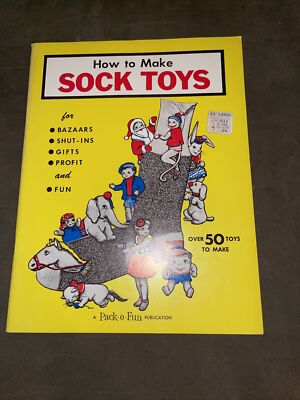 Vintage Pack O Fun Publication How to Make Sock Toys 1958 Monkey Nelson ...