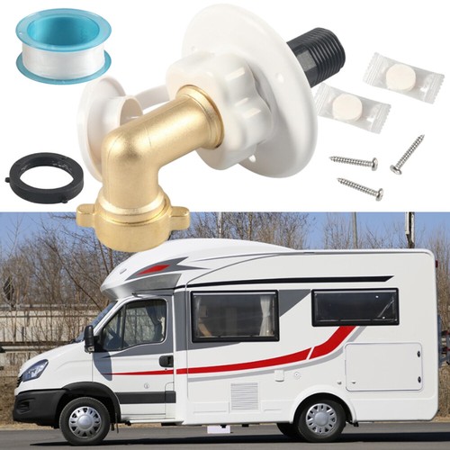 Water Fill Inlet Kit Brass Connector Fit for Camper, Motorhome, Trailer ...
