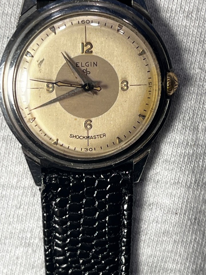 Very Nice Vintage Men’s Elgin Shockmaster Wristwatch. Great looking ...