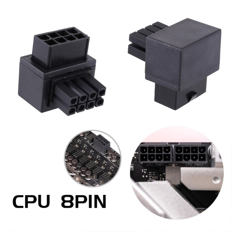 CPU 8Pin Female to Male Power Connector Adapter GPU PCIe 8Pin 90Degree ...