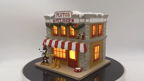 Disney Mickey Mouse Hand Painted Pluto's Pet Shop Battery Operated Table Décor | eBay