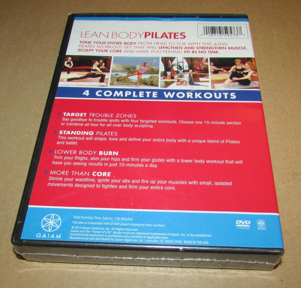 Lean Body Pilates 4 DVD Workout Set: Target Zones Body Burn Core Fast ...