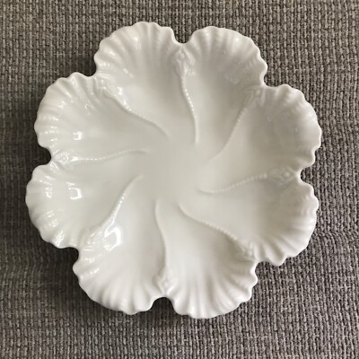 Vtg Ivory Lenox Cabbage Porcelain 7.5” Shallow Serving Dish Candy Bowl ...