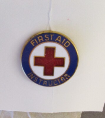 Vintage American Red Cross Enamel Instructor Pin | eBay