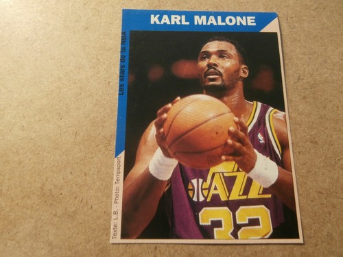 KARL MALONE, UTAH JAZZ, RARE VINTAGE 90s ROOKIE CARD, COLLECTOR, JT29 ...