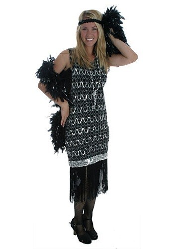 Women's 1920s Silver Flapper Dress Costume SIZE STANDARD (Used) | eBay