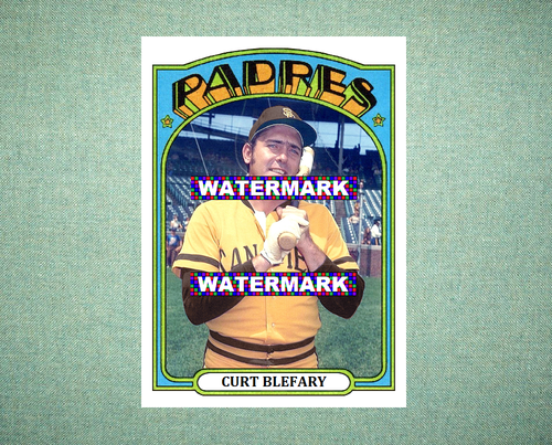 Curt Blefary San Diego Padres 1972 Style Custom Baseball Art Card | eBay