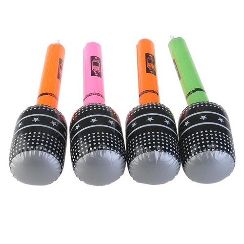 6pcs Blow up Inflatable Plastic Microphone 24CM Party Favor Kids Toy ...