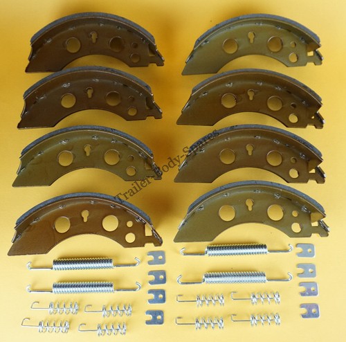 Twin Axle Set of 200x50 Trailer Caravan Brake Shoes for ALKO 200 x 50mm ...