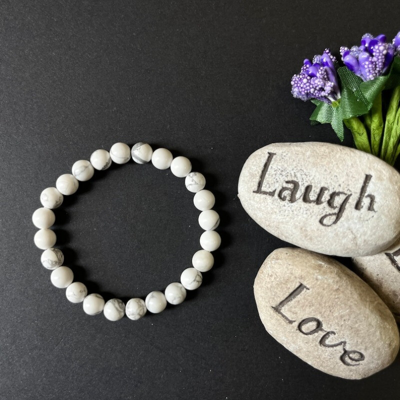 Natural AAA Authentic Howlite Crystal Bracelets 8MM Howlite Gemstone Bracelets | eBay