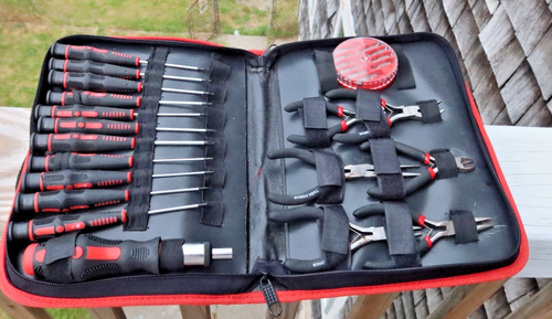 Task Force 29 Piece Tool SET KIT Screw Drivers Plyers Bits Wire Cutters ...