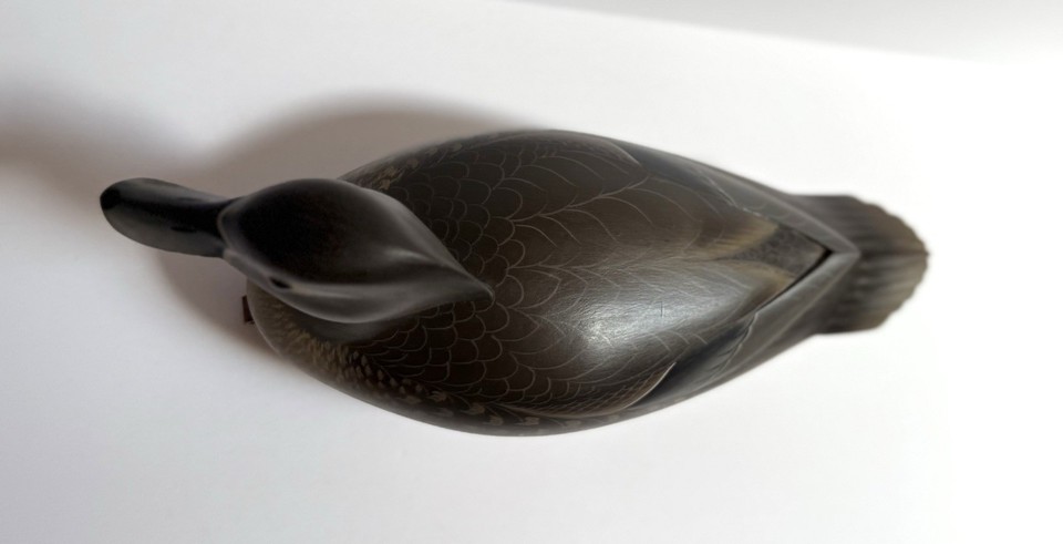 GEORGE STRUNK Delaware River Pair Wood Ducks Decoys - New Jersey Decoys ...