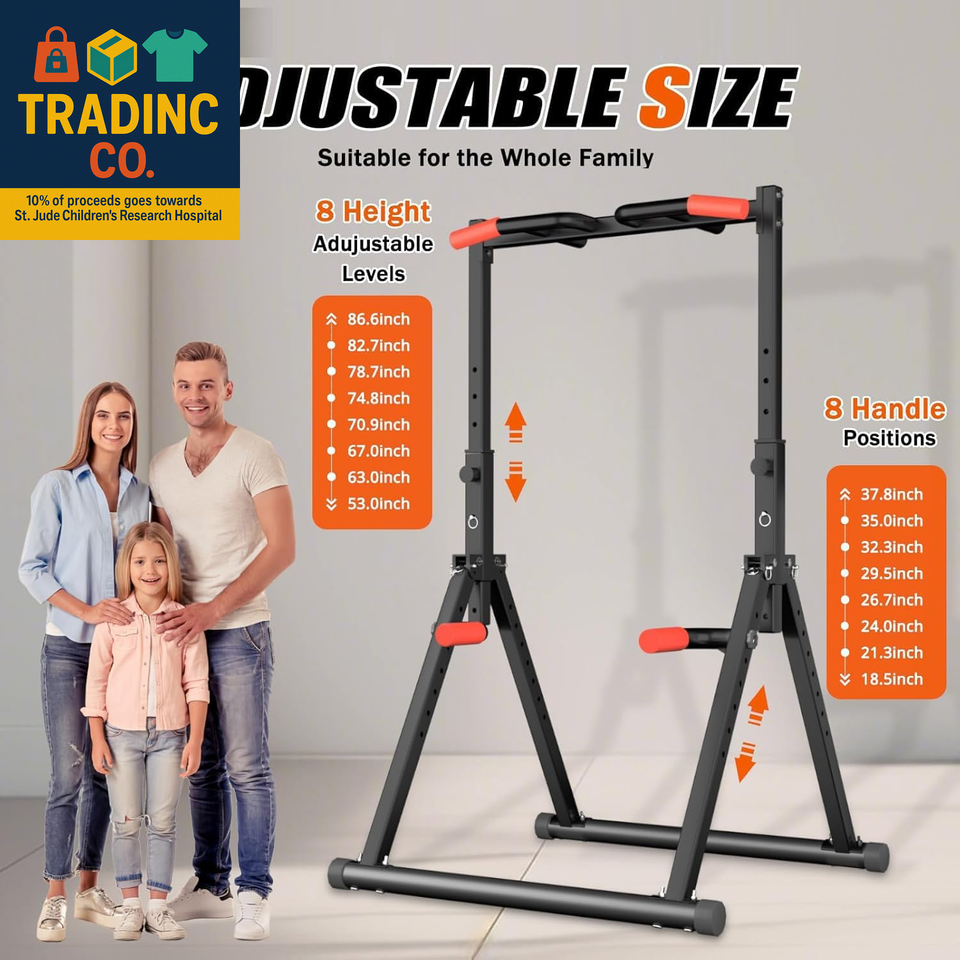 Power Tower Pull up Dip Station Foldable, Pull up Bar Station ...